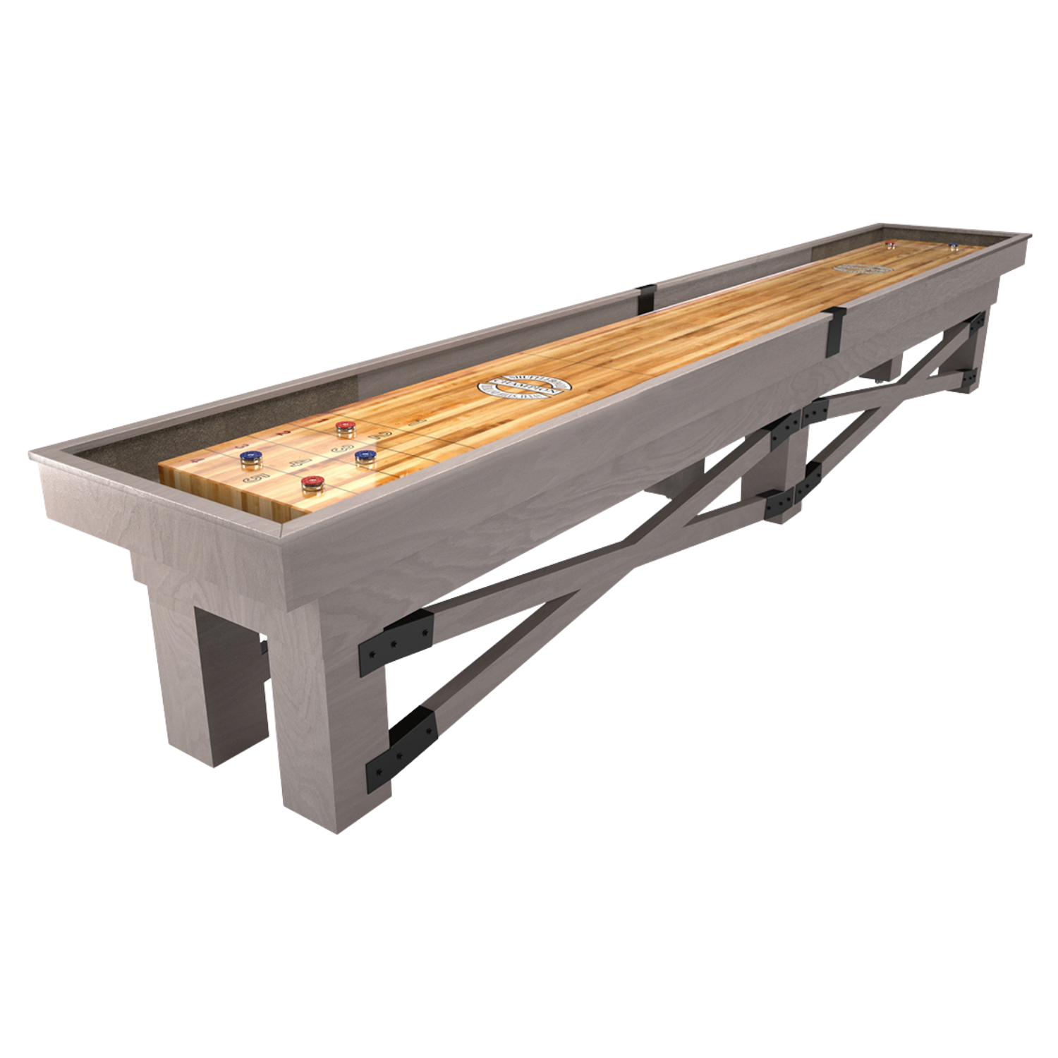 Champion Rustic Shuffleboard Table – Arcade World USA